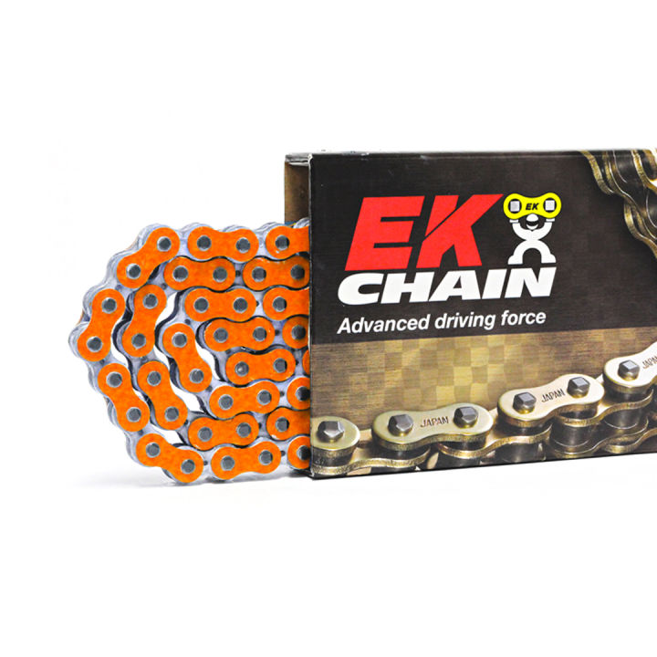 EK โซ่ 520 120L O-RING สีส้ม (MADE IN JAPAN) | Lazada.co.th