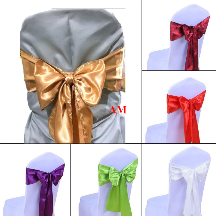 Monoblock Chair RIBBON Silk Satin for Event Catering Chair Sash 6 x 110 ...