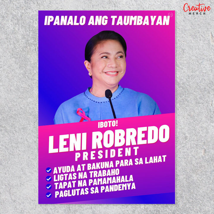 Leni Robredo Poster Print A3 size (12x17in) by Creative Merch | Lazada PH