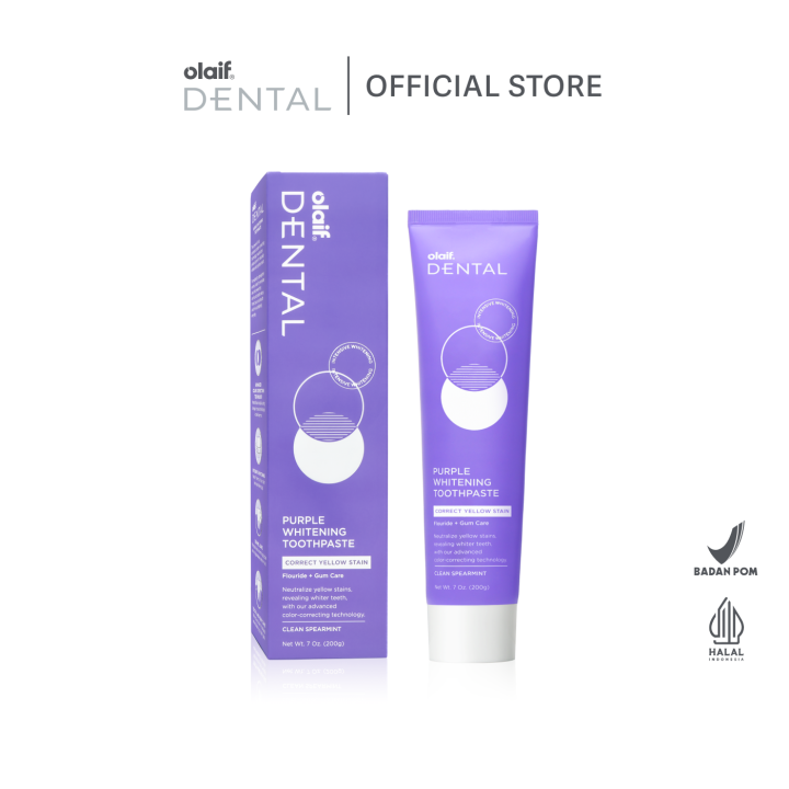 Olaif Dental Purple Whitening Toothpaste - 200g - Purple Color ...