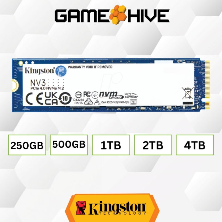 Kingston SNV3S NV3 250GB | 500GB | 1TB | 2TB Gen 4 PCIe NVMe M.2 x4 ...