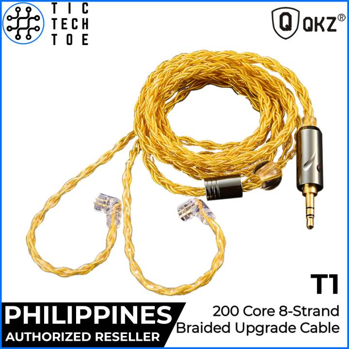 QKZ T1 200 Core 8 Strand Silver Plated Braided Earphone IEM Upgrade Replacement Cable | Lazada PH