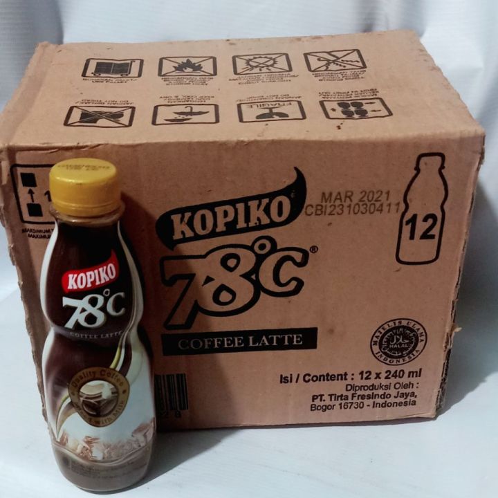 MAYORA Kopiko 78 c Coffee Latte Kemasan botol 240 ml isi 12 | kopi siap ...
