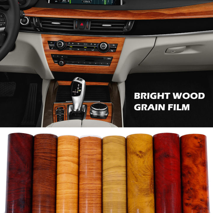 Car Wood Grain Film Stickers Auto Body Styling Decor Car Interior DIY ...