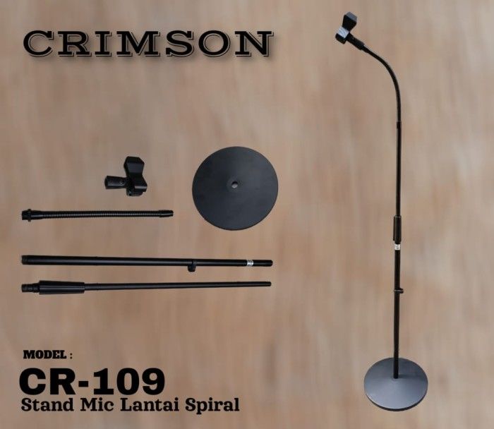 Standf Mic Lantai Spiral Crimson Cr109 Besi Kuat Microphone Cr 109 ...