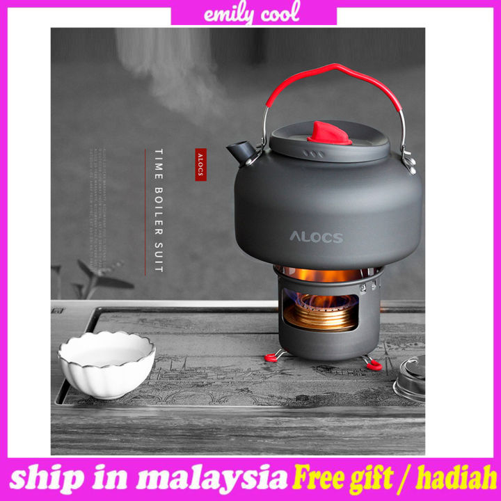 [M'sia] Ready Stock Alocs Camping Kettle Portable Cooking Set Cookware ...