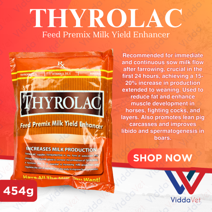 Thyrolac Feed Premix Milk 454g Enhancer for cattle,pigs and horses ...