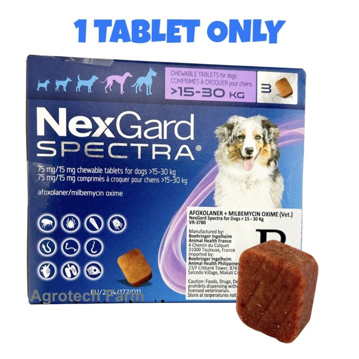 100 % Original Nexgard Spectra Anti Tick, Flea, Mange and Deworming ...