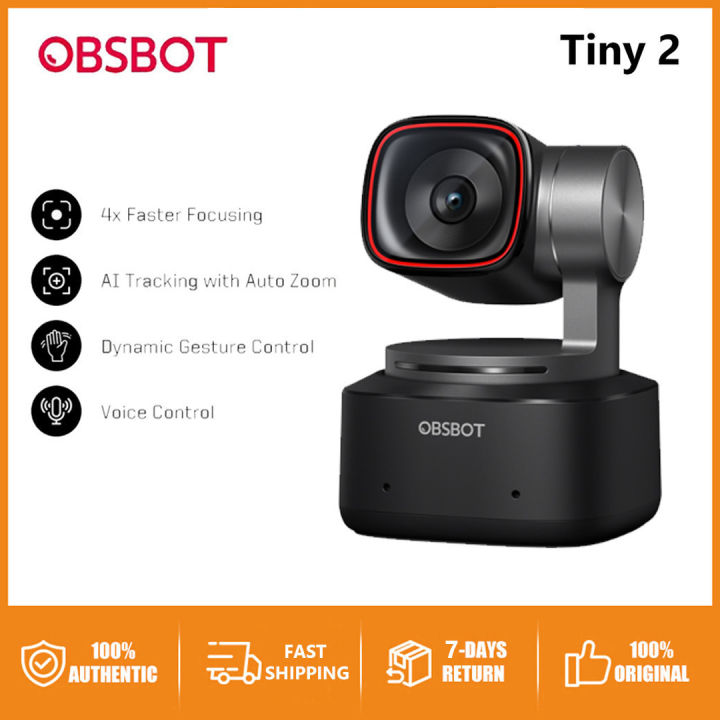 Original Obsbot Tiny 2 4K AI-Powered PTZ Webcam with USB Type C ...
