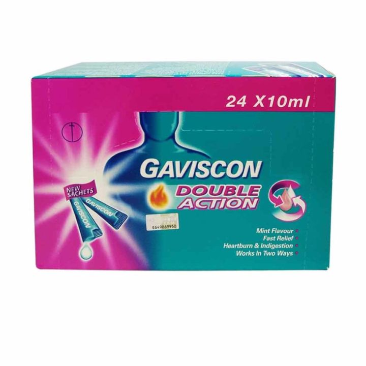 Gaviscon Double Action Sachet 10ml 24s/Box | Lazada
