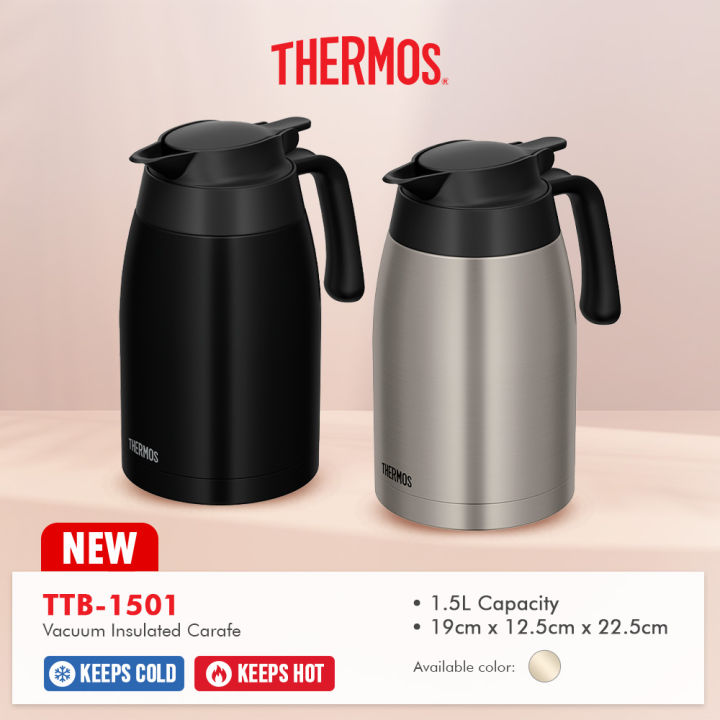 Thermos® TTB-1501 Stainless Steel Insulated Carafe Pitcher Jug (1.5L) | Lazada PH