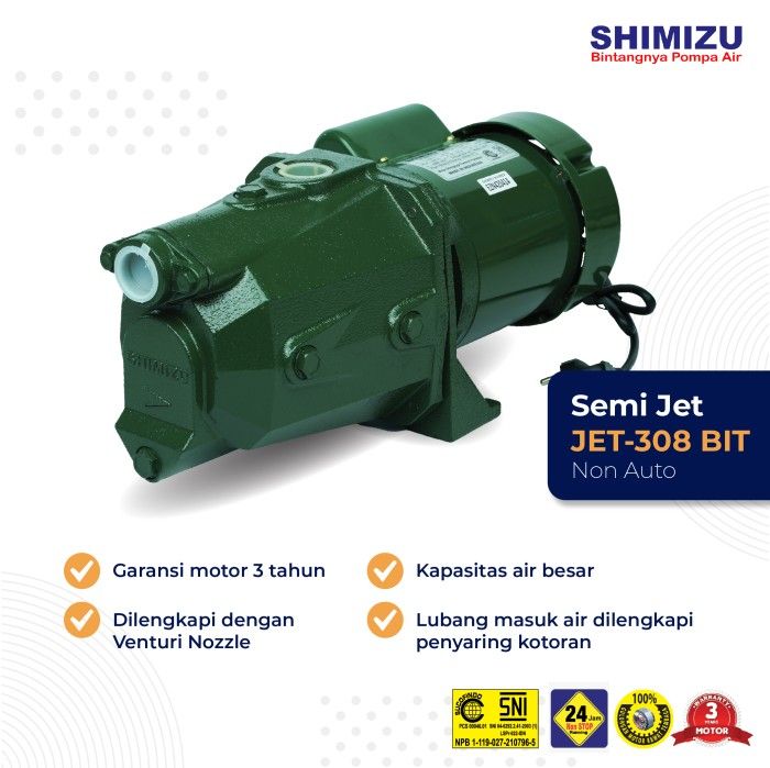 Mesin Pompa Air Shimizu Semi Jet Pump Tipe JET-308 BIT | Lazada Indonesia