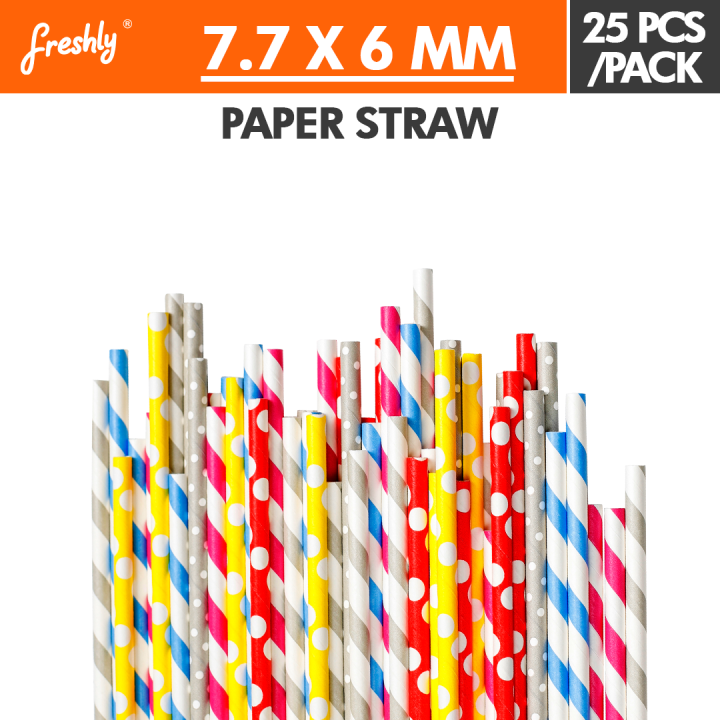 Drinking Paper Straw - Metallic & Colored - 25 pcs | Lazada PH