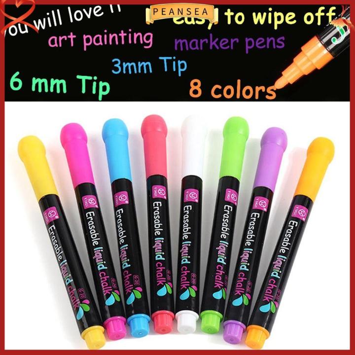 PEANSEA Erasable Glass Window Painting Led Board Writing Liquid Chalk ...