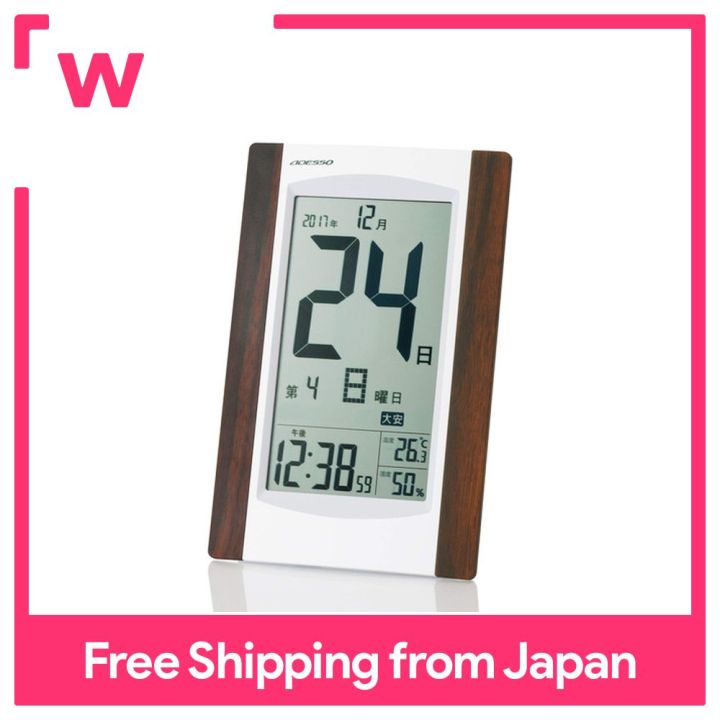 ADESSO Alarm Clock Daybreak Radio Wave Clock Six-day Date Temperature ...