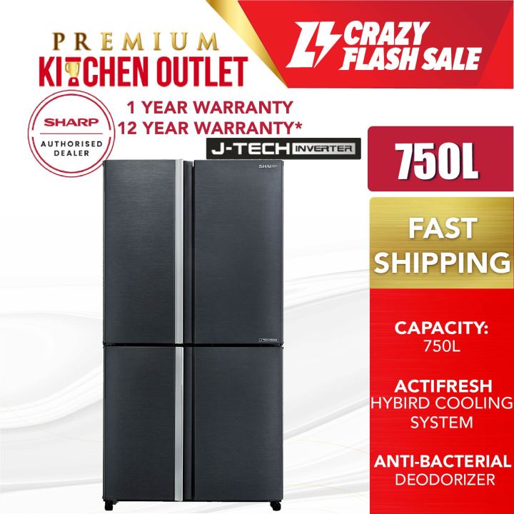 【Own Truck Delivery】Sharp 750L J-Tech Inverter 4 Door Refrigerator ...