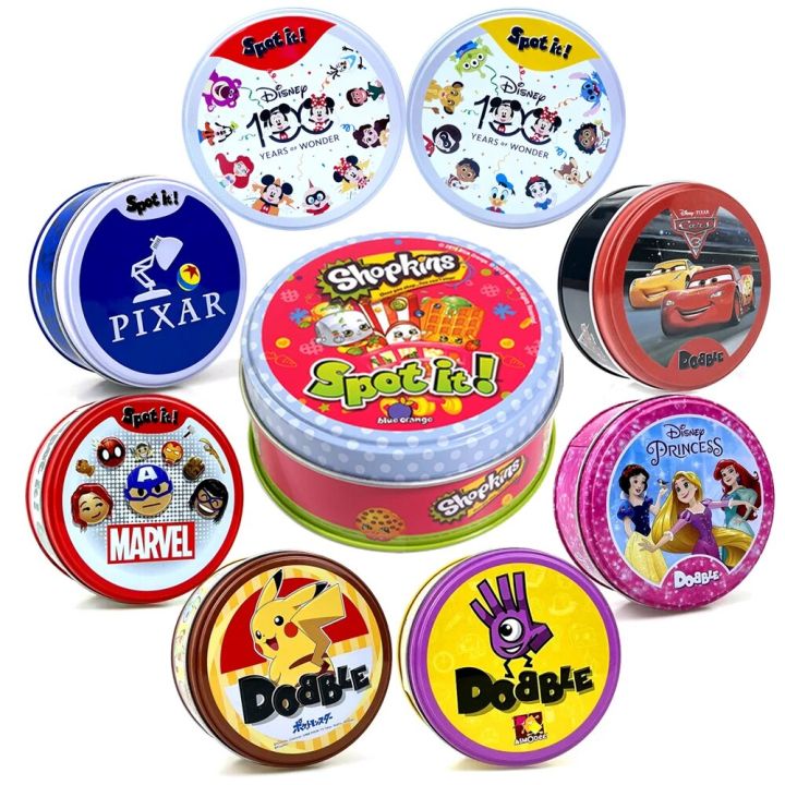 Spot It Pokemon Pikachu Paw Patrol 100 Years Disney Marvel Pixar Care ...