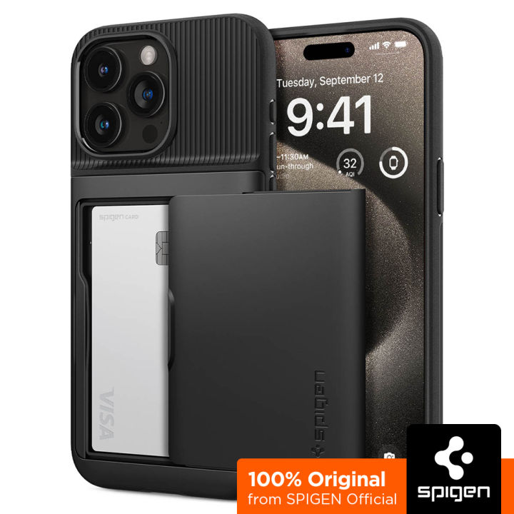SPIGEN Case for iPhone 15 Pro Series [Slim Armor CS] Card Holder Case ...