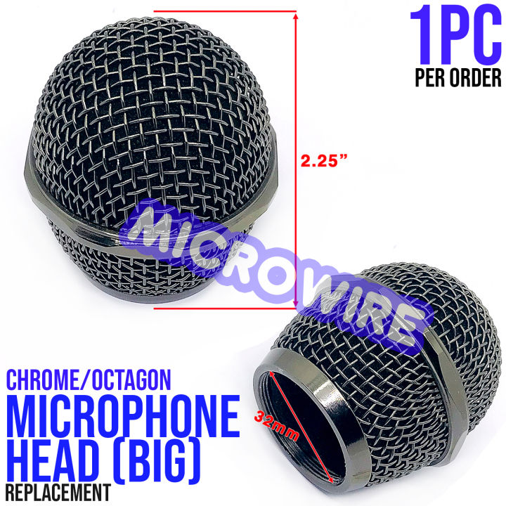 Universal Microphone Head Replacement Octagon (CHROME) | Lazada PH