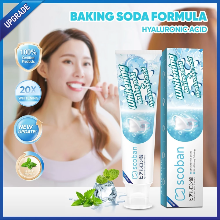 【Upgrade】Scoban Teeth Whitening Toothpaste Peppermint Food Graded ...