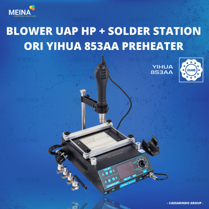 YIHUA 853AA BLOWER HP PREHEATER SOLDER UAP HOT AIR GUN SOLDER STATION ...