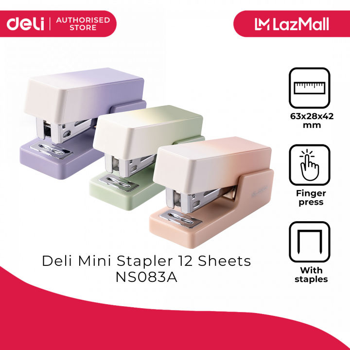 Deli NS083A Mini Stapler 12 Sheets | Lazada PH