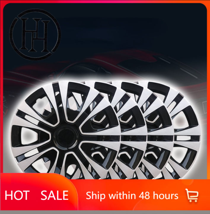 4 PCS Set 2- Tone Universal Wheel Cover Hub cap 14" 15" 16" inches R14 ...