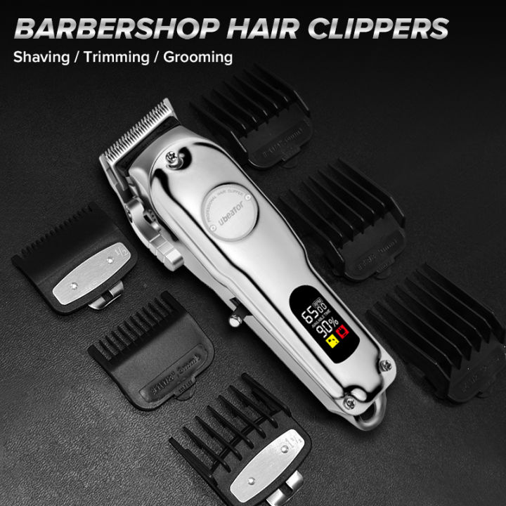 LCD Screen Hair clipper hair trimmer 100-240V cut electric rechargeable ...