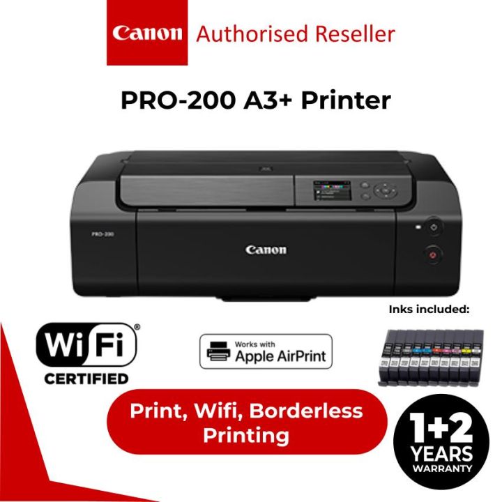 Canon Pixma PRO-200 / PRO-200S High-Performance A3+ Professional Photo Printer ( Print Only ...