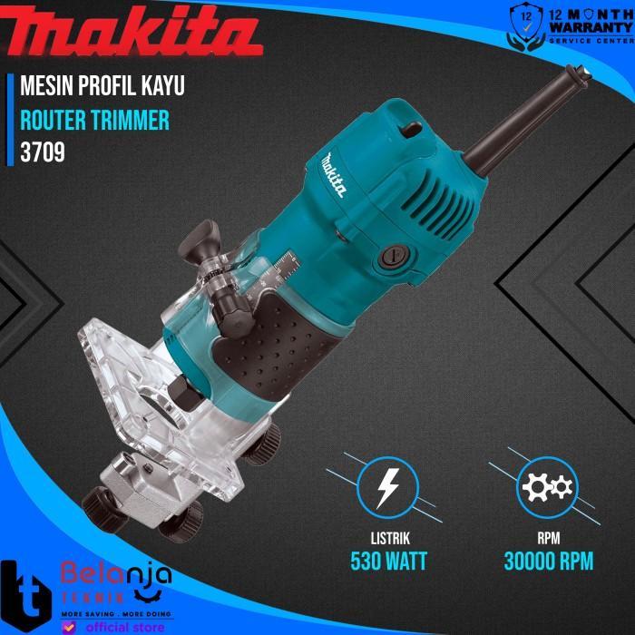 Makita Mesin Profil Kayu 3709 Mesin Router Trimmer 530 Watt Makita3709 ...