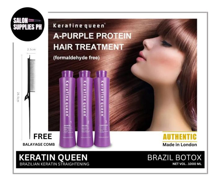KERATIN QUEEN BRAZILIAN BOTOX (80% Straightening) 1000 ml set | Lazada PH