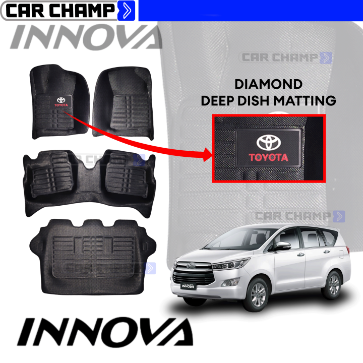 Toyota Innova 2016 to 2025 Diamond Deep Dish Matting Thailand Quality ...