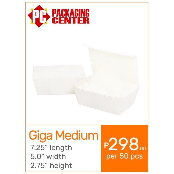 COD Giga Meal Box Medium by 50pcs per pack, COD Nationwide | Lazada PH