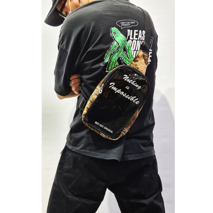 Túi đeo chéo nam nữ kiếng bóng trong suốt phản quang thời trang Hàn ...