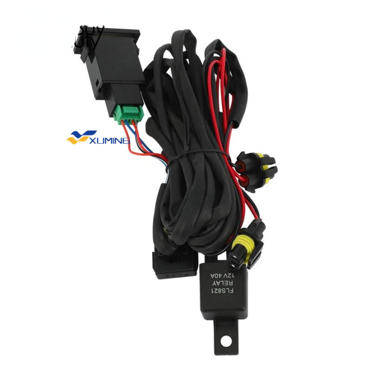Set Of Wiring Harness Sockets Wire + Switch with Led Indicators Relay ...