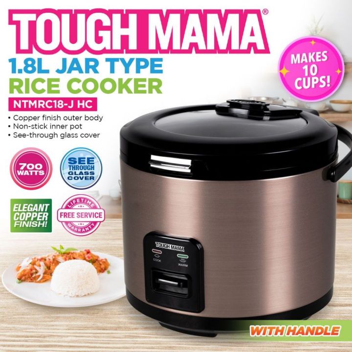 Tough Mama Copper Finish Stainless Steel Jar Rice Cooker Non stick Pan ...