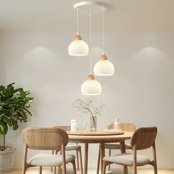 Japanese Style Glass Chandelier Ceiling Lights Dining Creative Pendant ...