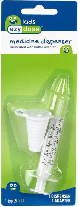 Ezy Dose | Kids Medicine Dispenser with Bottle Adapter, 1 tsp. (5 ml ...