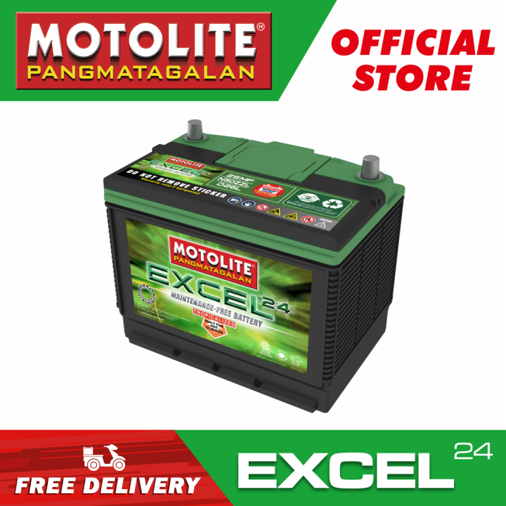 Motolite EXCEL (24mos Warranty) Maintenance Free Car/Automotive Battery ...