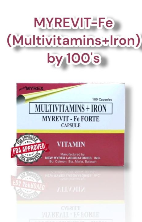 MYREVIT - FE FORTE (MULTIVITAMINS + IRON) by 100's Capsule | Lazada ...