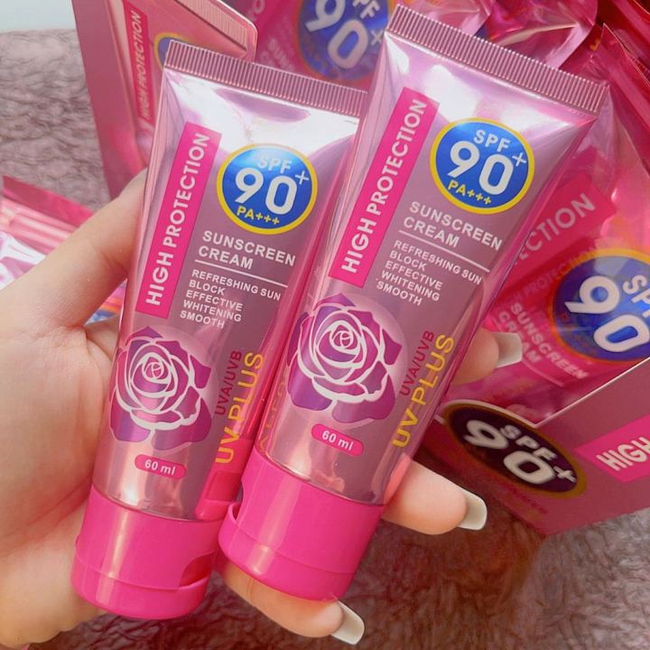 SPF 90+ Sunscreen Cream Waterproof Skin Care for Facial Body Sunblock ...