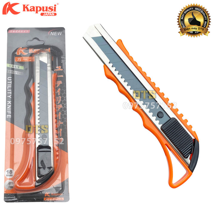 Dao rọc giấy đa năng 18mm hãng Kapusi K-8746, dao trổ cố định lưỡi dao ...