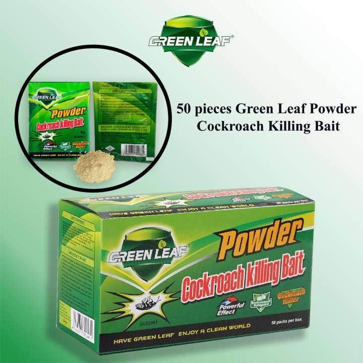 LST Set Of 50 Effective Green Leaf Powder Cockroach Killing Bait ...
