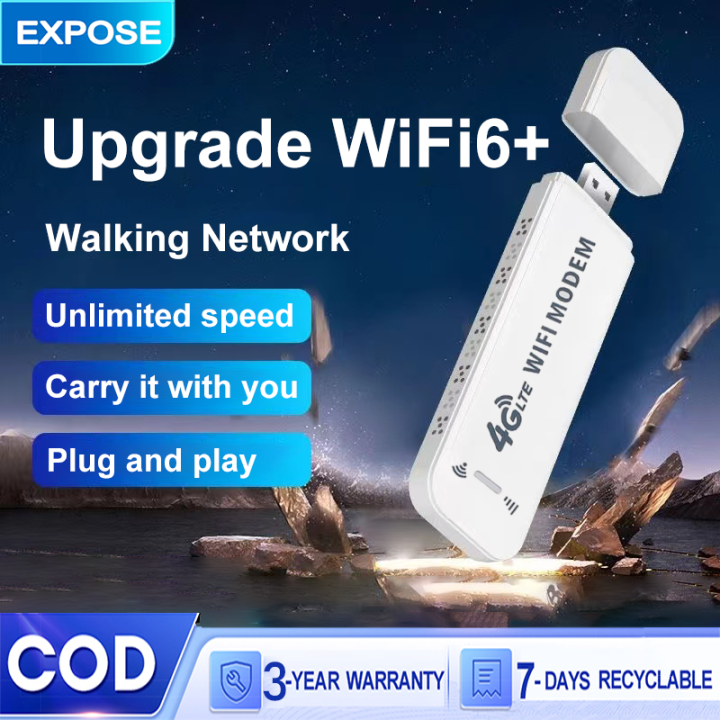 EXPOSE Wireless 4G LTE WiFi Router Modem Universal SIM Card Mini Router ...