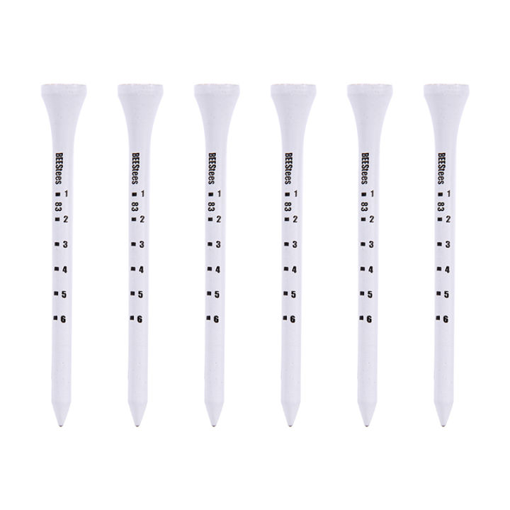 Potey 50PCS Professional Golf Tees 83mm White Golf Wood Tee Scale Golf ...