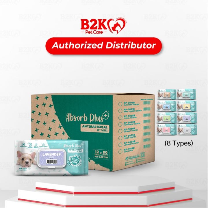 Carton Deal--Absorb Plus Antibacterial Pet Wipes 80's | Lazada Singapore