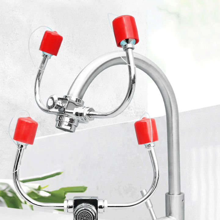 Faucet Eyewash Station Emergency Eye Washer Double Nozzles 2 Filter ...