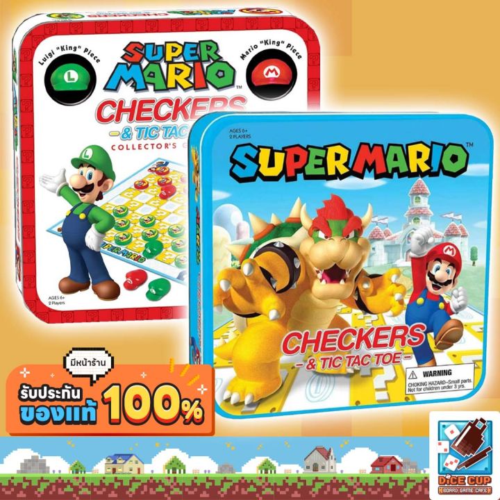 Dice Cup: Super Mario Checkers & Tic-Tac-Toe Standard/ Collectors Game ...