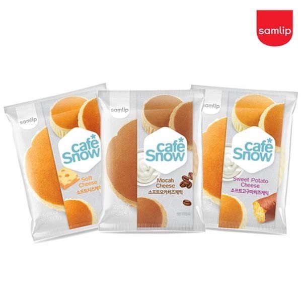 ขนมเกาหลี samlip cafe snow soft cheese cake /mocca/ sweet potato 50g ...