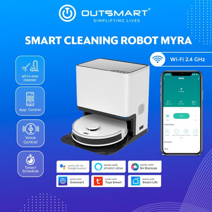 Outsmart Wifi Smart All In One Vacuum Robot Cleaning Robot Cazbot